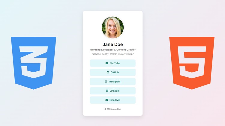 Create Your Own Link-in-Bio Website with HTML & CSS - SilkCourses.com