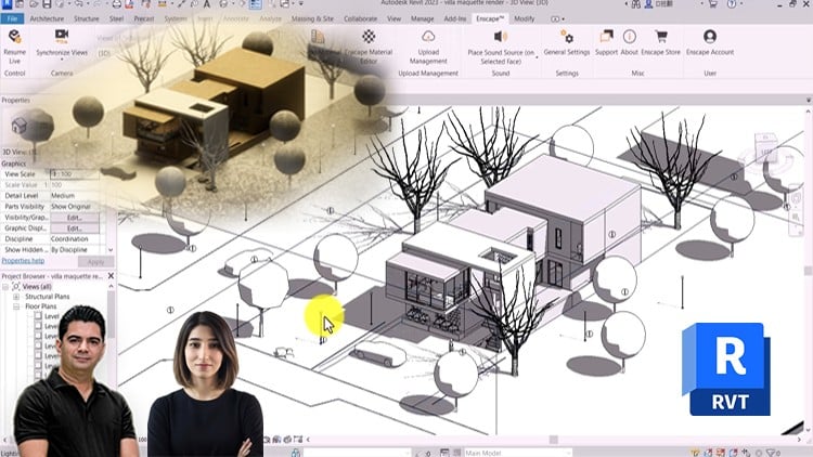 Revit Villa Modeling: From Zero to Stunning Enscape Render ...